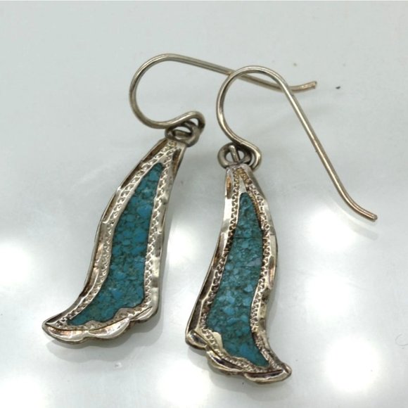 Mexico | Jewelry | 925 Sterling Turquoise Inlay Mexico Earrings Drop ...